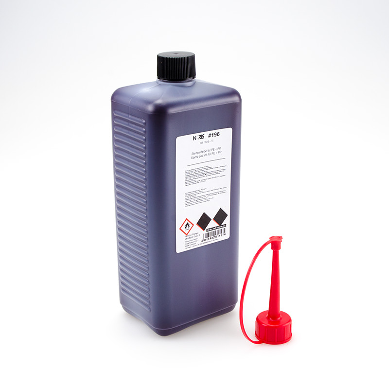 Noris #196 1L - Универсальная, красная штемпельная краска для ...