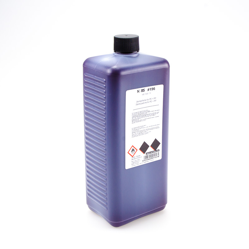 Noris #196 1L - Универсальная, красная штемпельная краска для ...