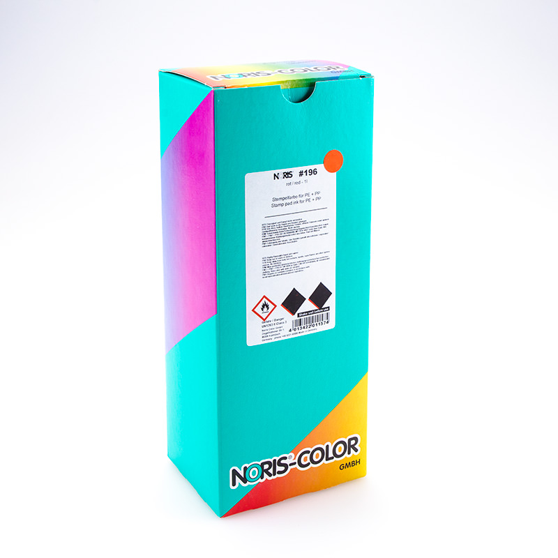 Noris #196 1L - Универсальная, красная штемпельная краска для ...